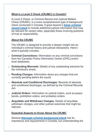 Essential Aspects to Know About Level 2 Check (CRJMC).docx