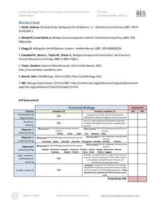 Essential biology 6.3 & 11.1 defense against infectious disease (hl ...