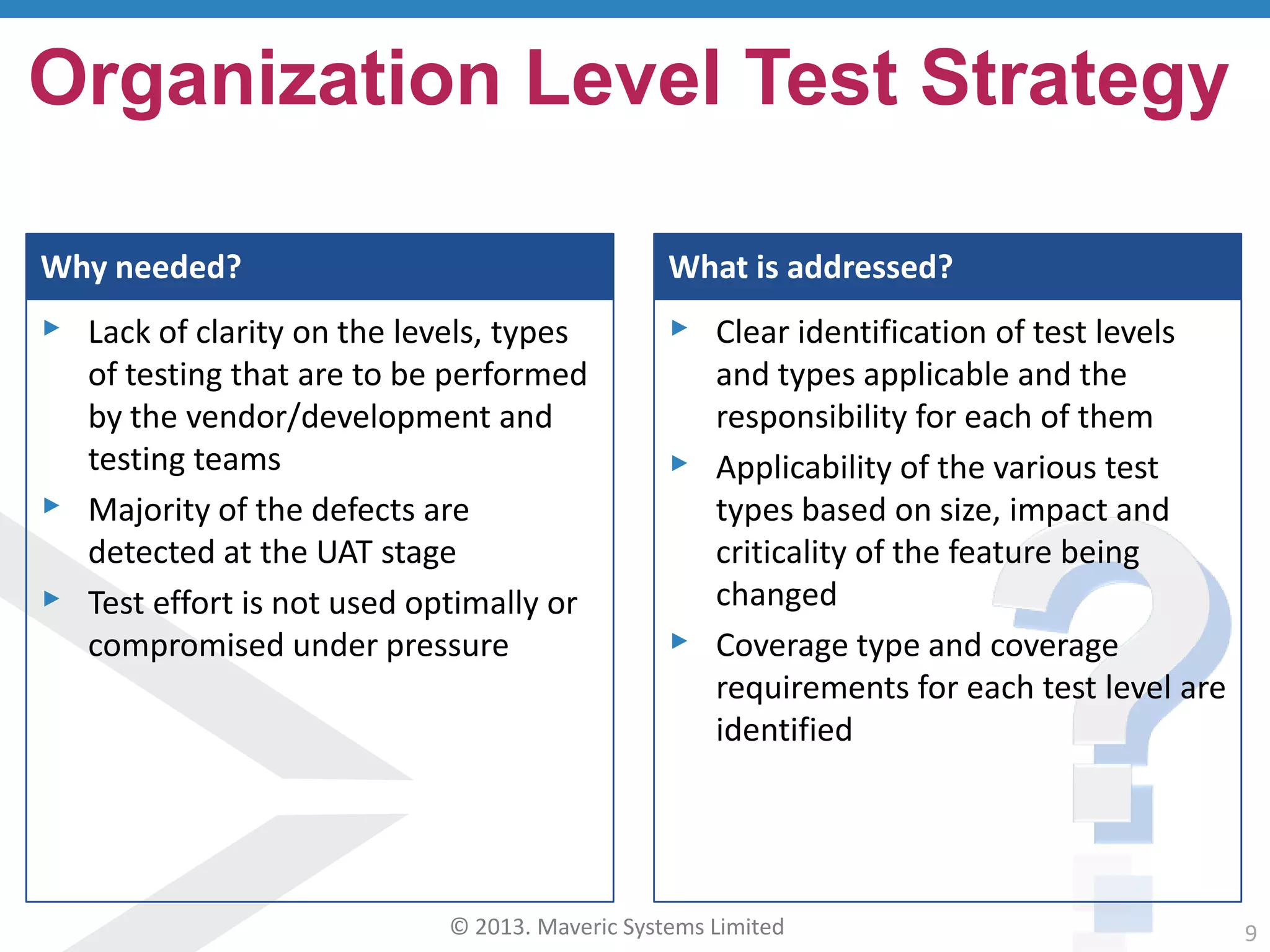 Essential building blocks of a lean and efficient test process | PPT