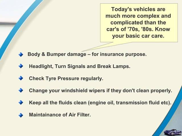 Essential car care information | PPT