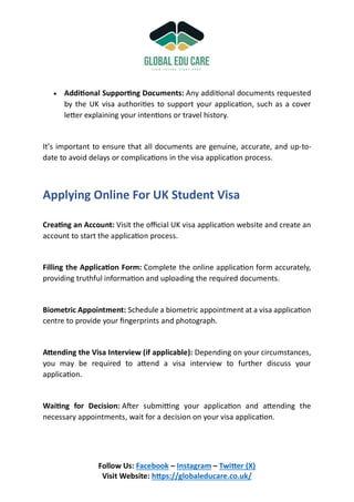 Important Checklist for Getting a Student Visa in UK and the Documents ...