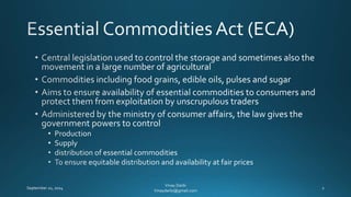 Essential commodities act | PPTX