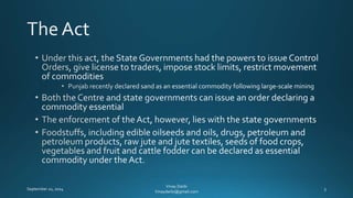 Essential commodities act | PPTX