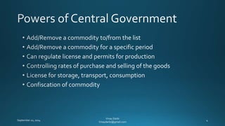 Essential commodities act | PPTX
