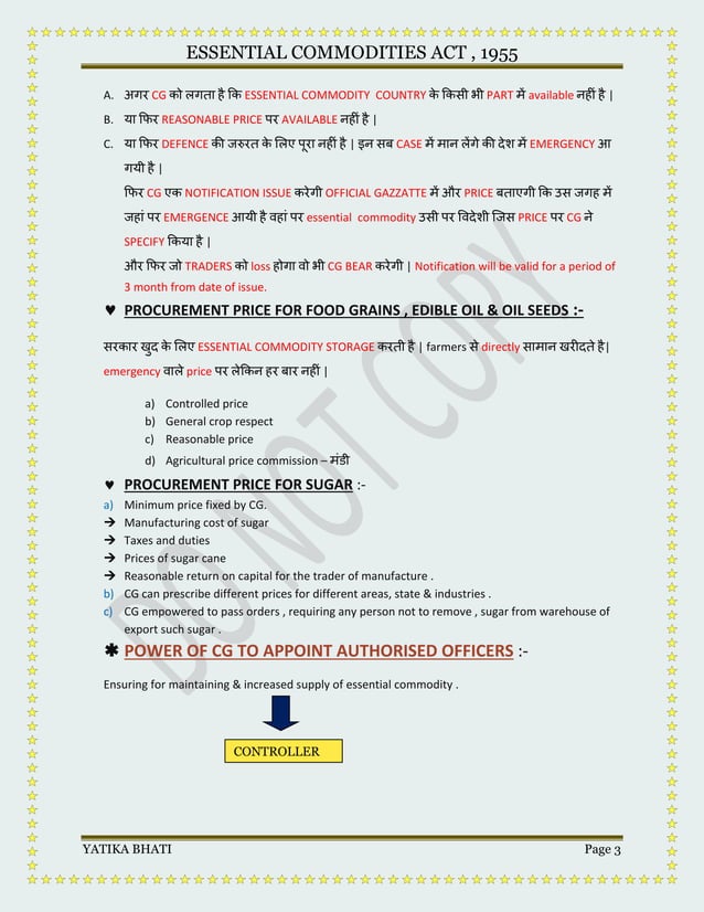 Essential commodities act | PDF