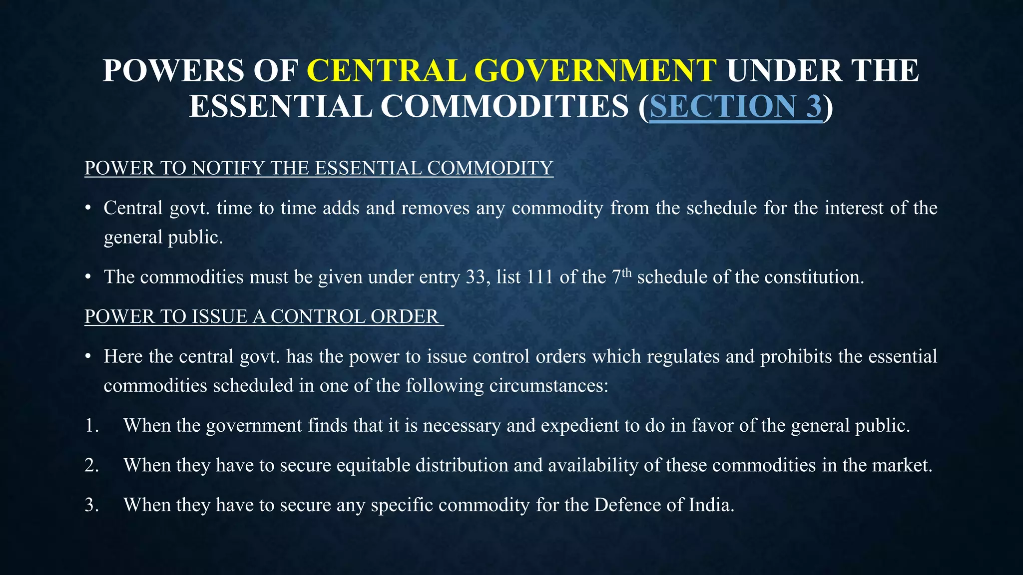 Essential commodities act, 1955 | PPTX