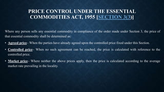 Essential commodities act, 1955 | PPTX