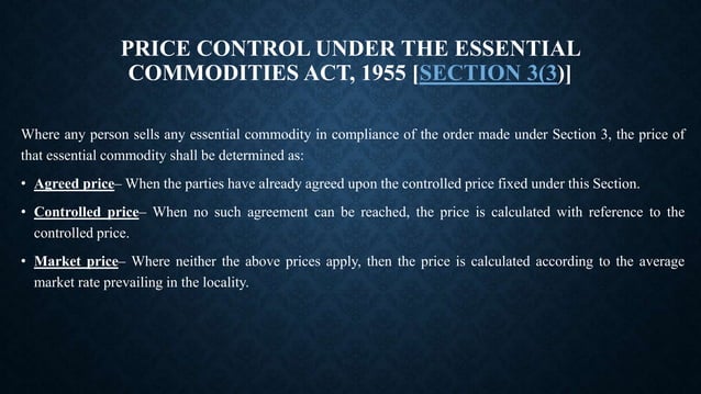 Essential commodities act, 1955 | PPTX