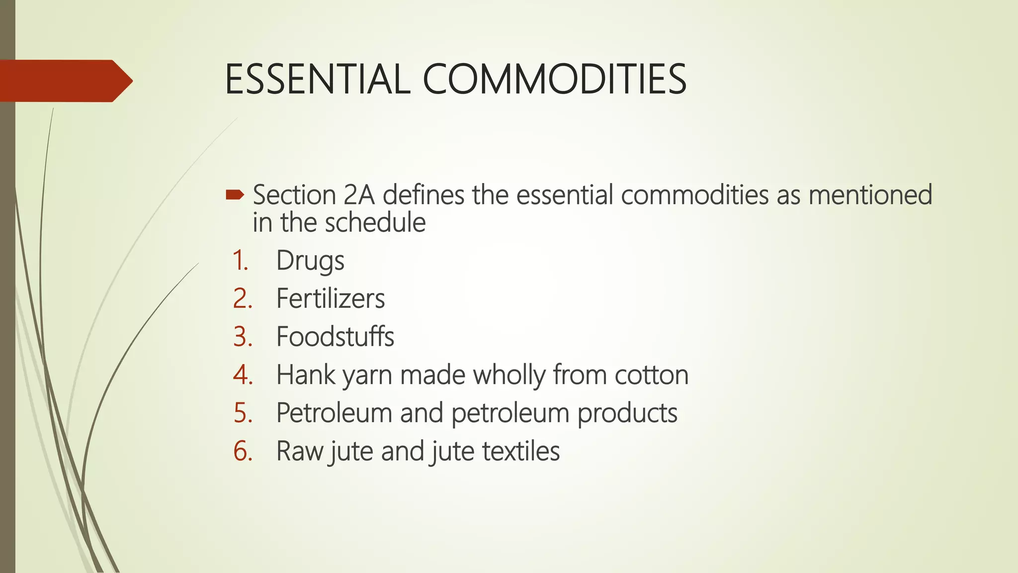 Essential commodity act 1955 | PPTX