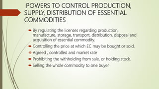 Essential commodity act 1955 | PPTX