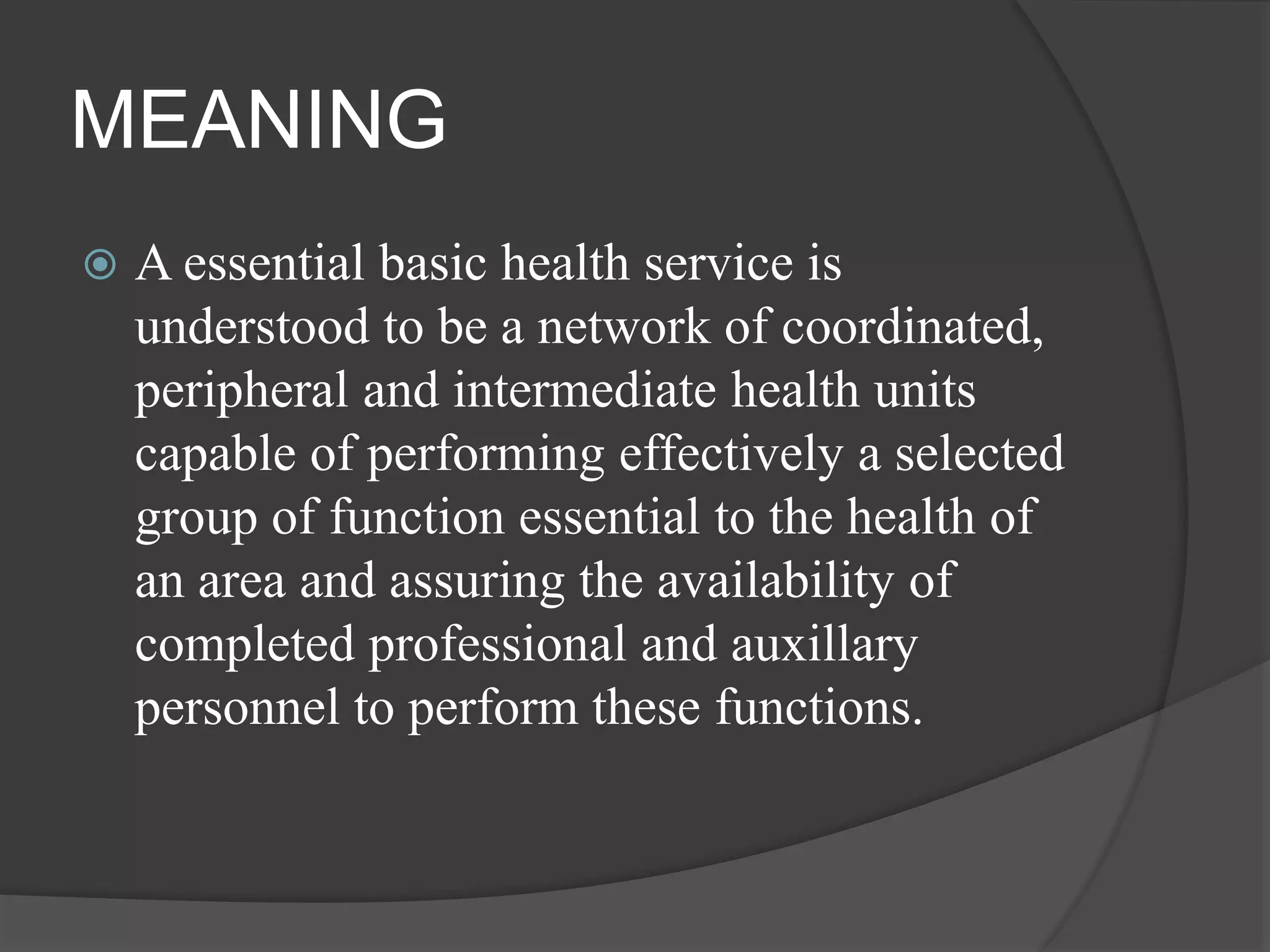 Essential community health service | PPTX