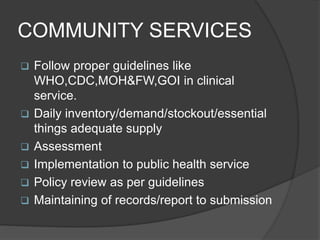 Essential community health service | PPTX