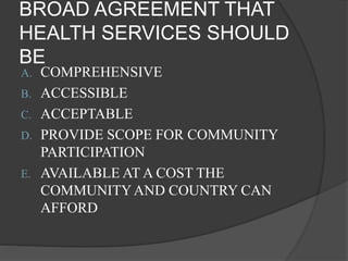 Essential community health service | PPTX