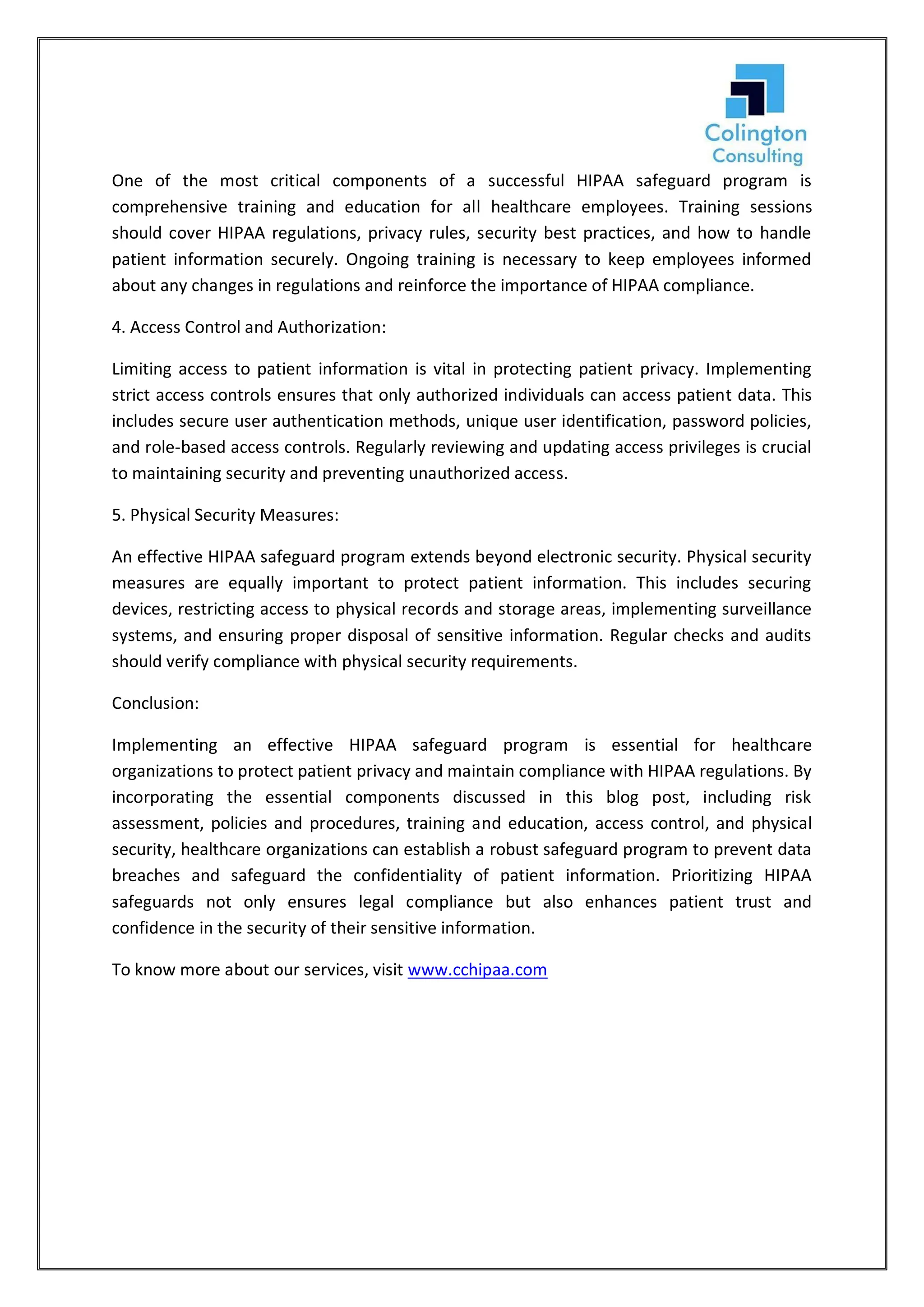 Essential Components of an Effective HIPAA Safeguard Program | PDF