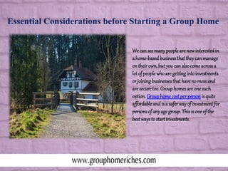 Essential Considerations before Starting a Group Home | PPTX