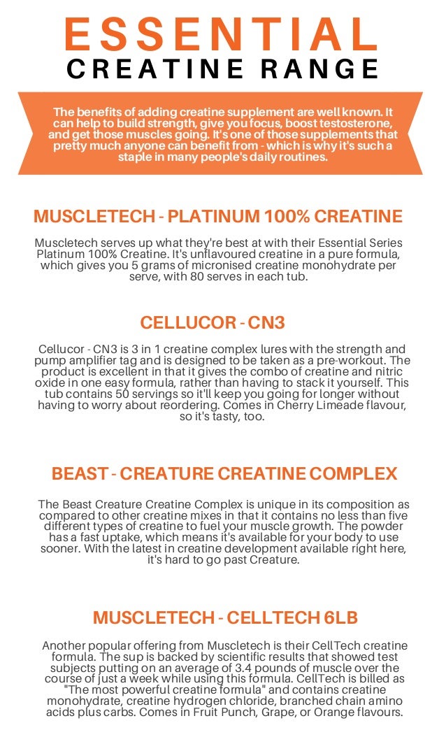 Essential creatine range
