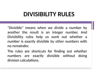 Essential Divisibility Rules Understanding Numbers 2, 3, 5, 9, and 10 | PPT