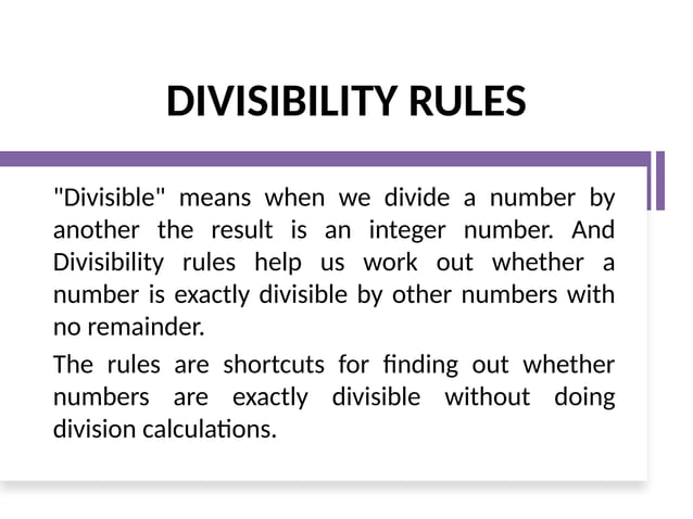 Essential Divisibility Rules Understanding Numbers 2, 3, 5, 9, and 10 | PPT
