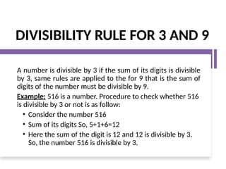 Essential Divisibility Rules Understanding Numbers 2, 3, 5, 9, and 10 | PPT