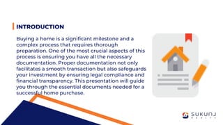 Essential Documentation for Home Purchase | PPT