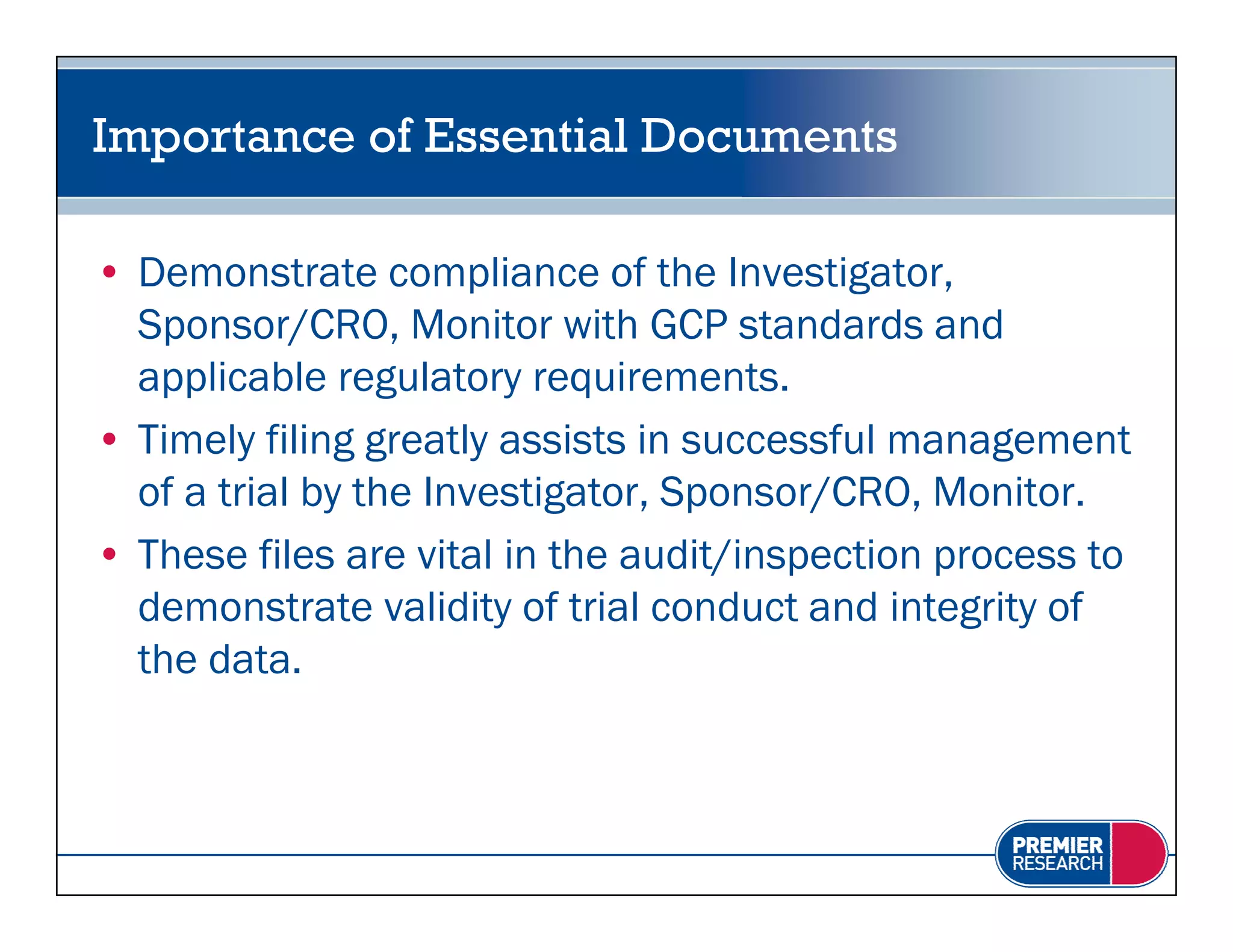 Essential documents and_managing_trial_files | PDF