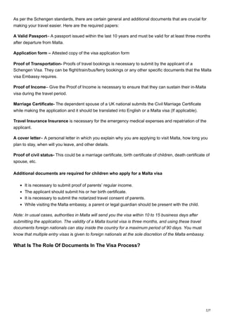Essential Documents Required for a Malta visa.pdf