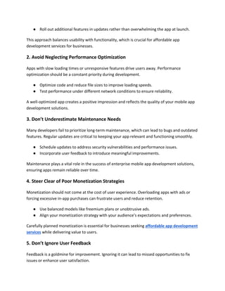 Key Guidelines for a Successful Mobile App Development Journey | PDF
