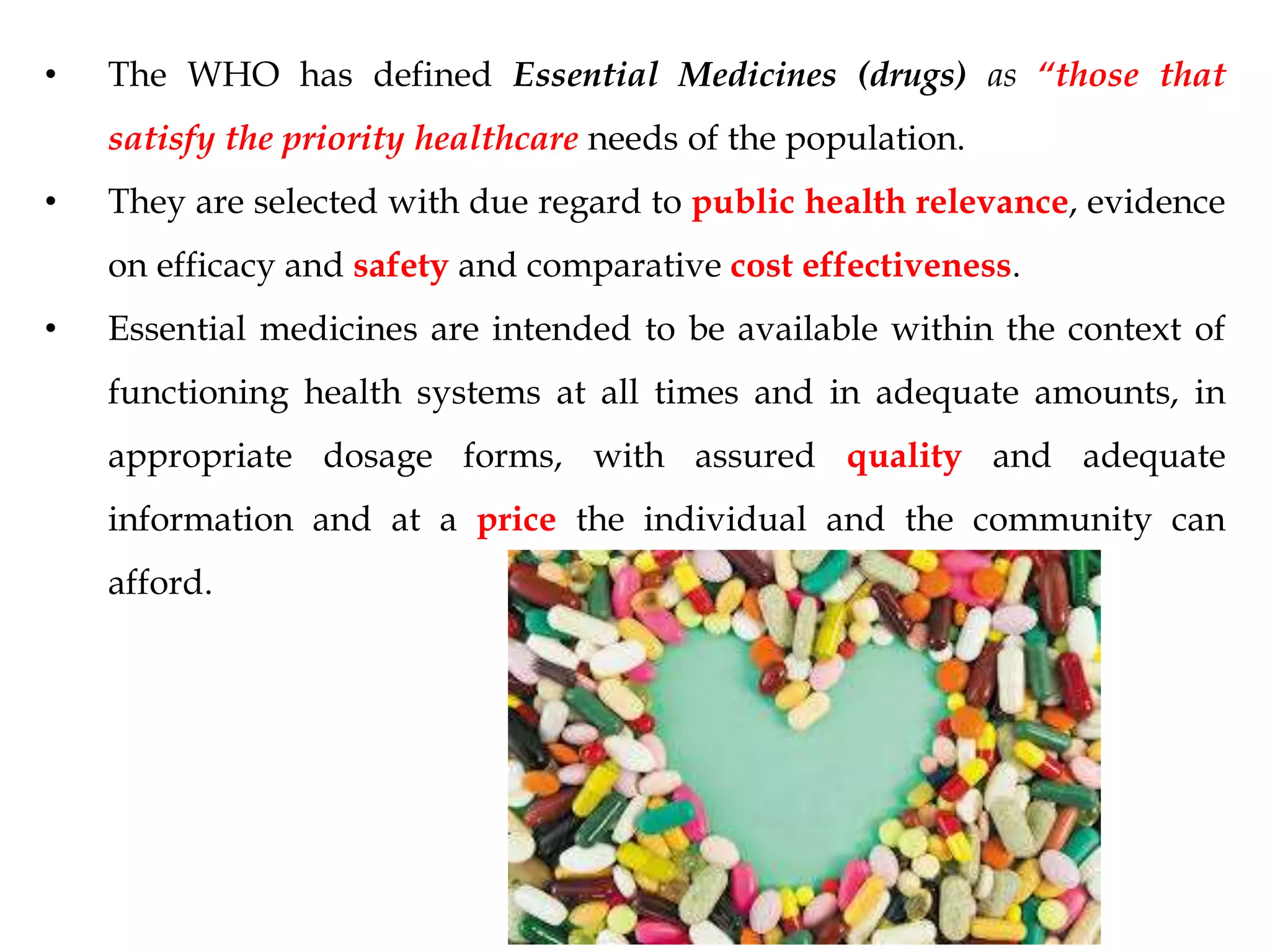 Essential Drug Concept | PDF