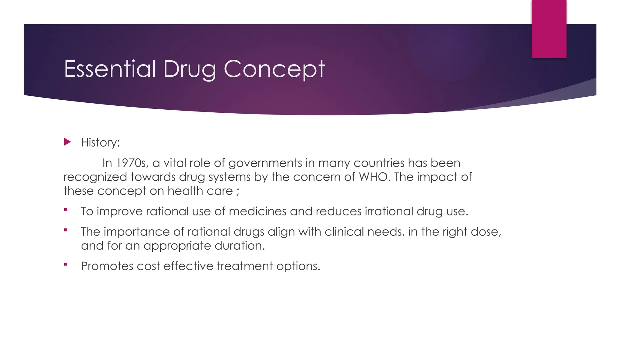 Essential Drug Concept| pharmacology ppt | PPTX