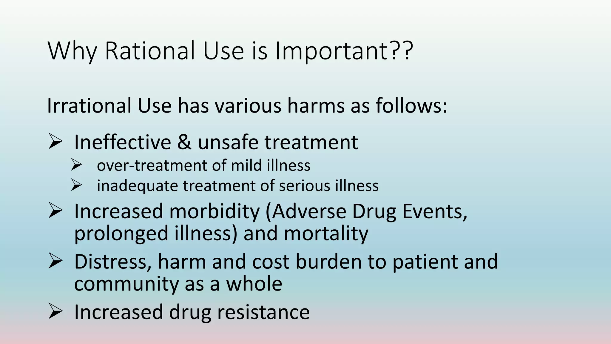 Essential drug concept and rational use of medicines | PPTX