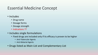 Essential drug concept and rational use of medicines | PPTX