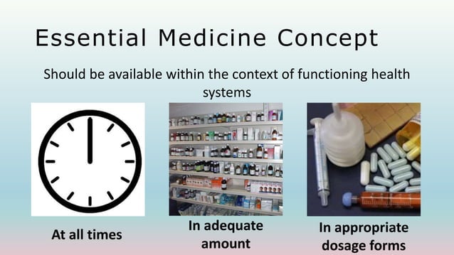 Essential drug concept and rational use of medicines | PPT