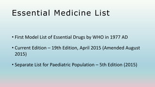 Essential drug concept and rational use of medicines | PPTX