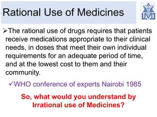 Essential Medicine List concept and Rational Use of Medicines | PPTX