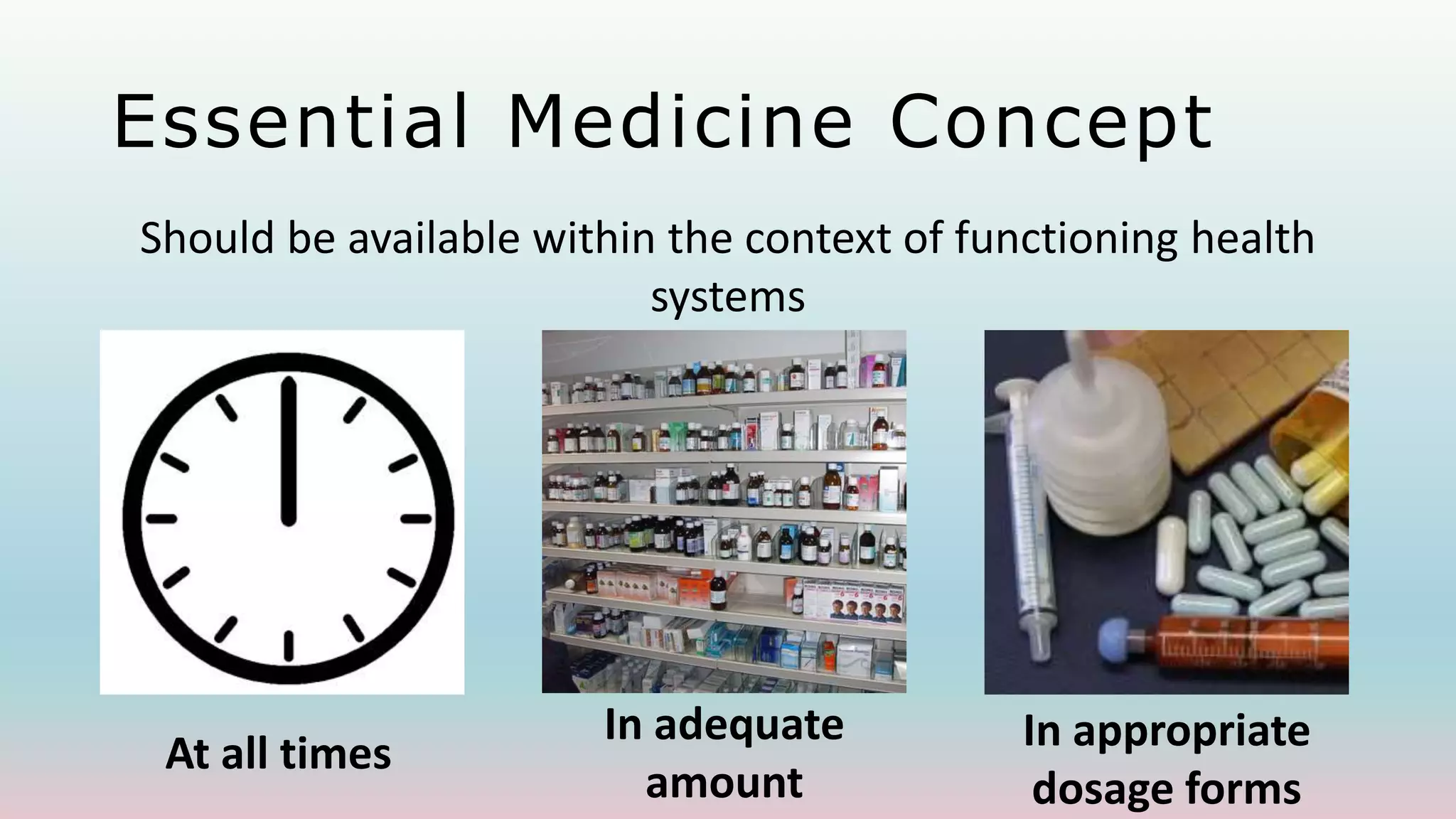 Essential drug concept and rational use of medicines | PPTX
