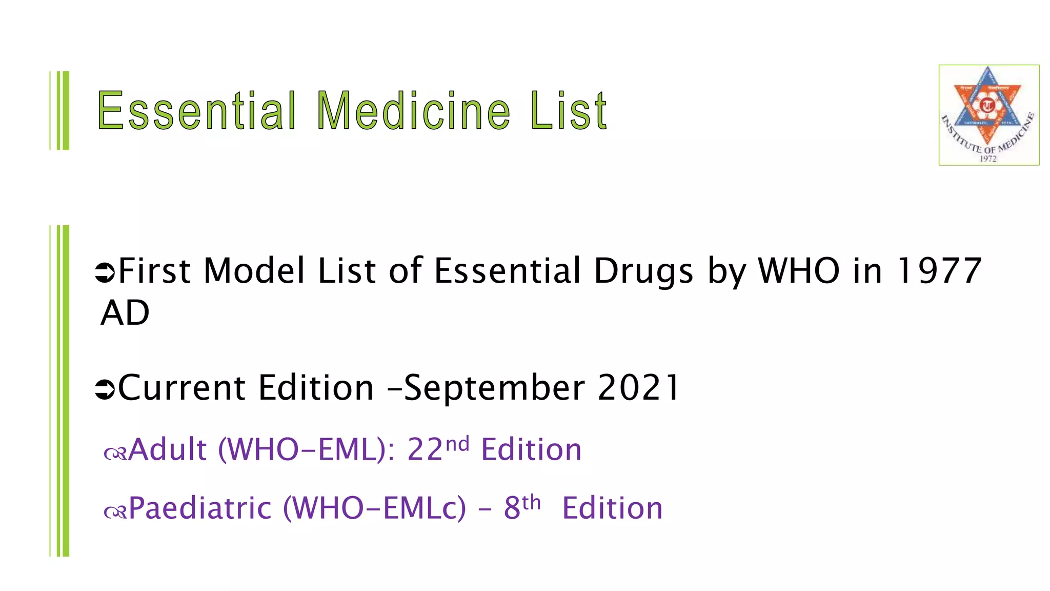 Essential drug concept and rational use of medicines | PPTX