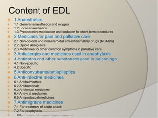 Essential drug list | PPTX