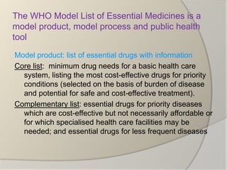 Essential drug list | PPTX