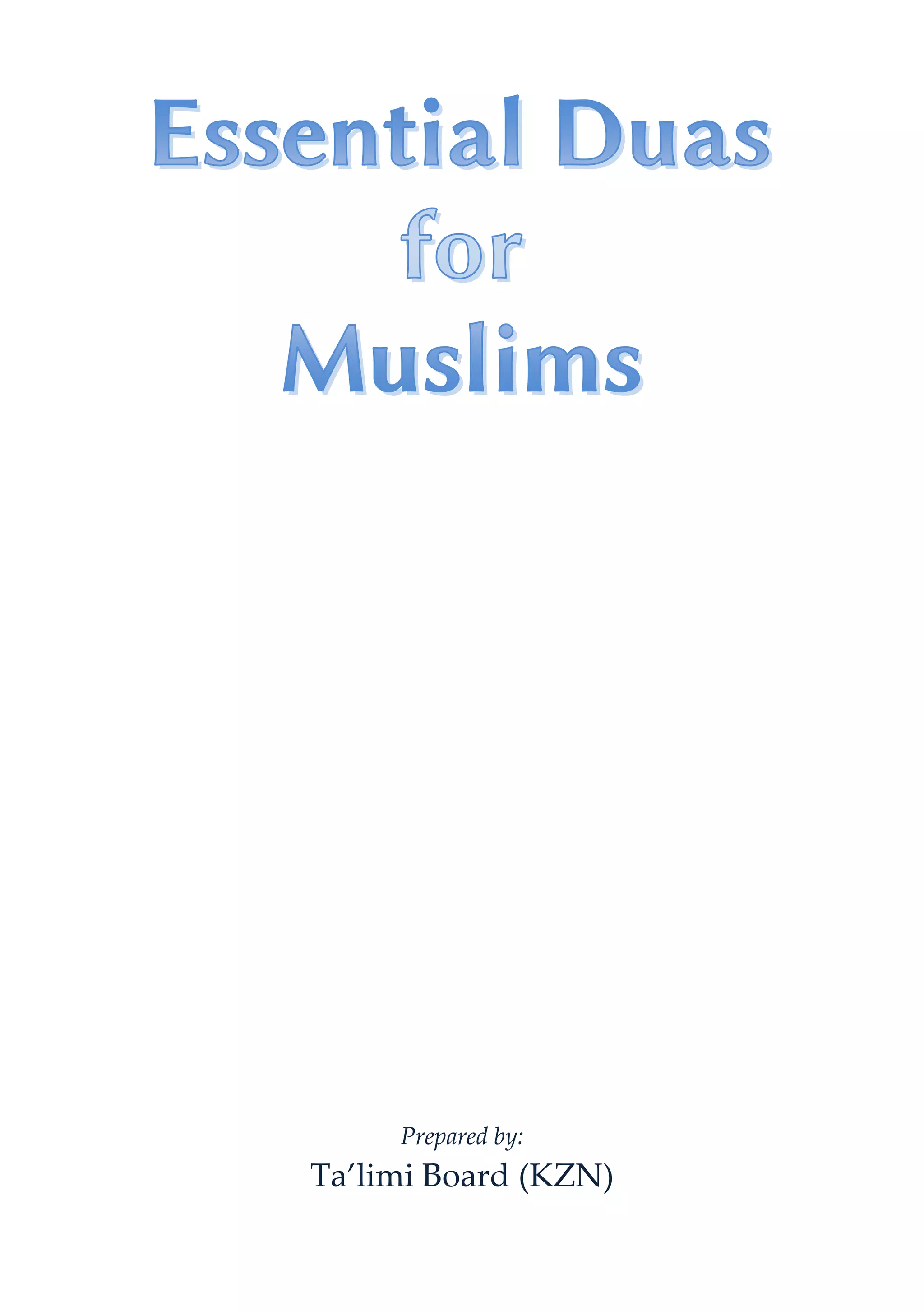 Essential Duas for Muslims | PDF