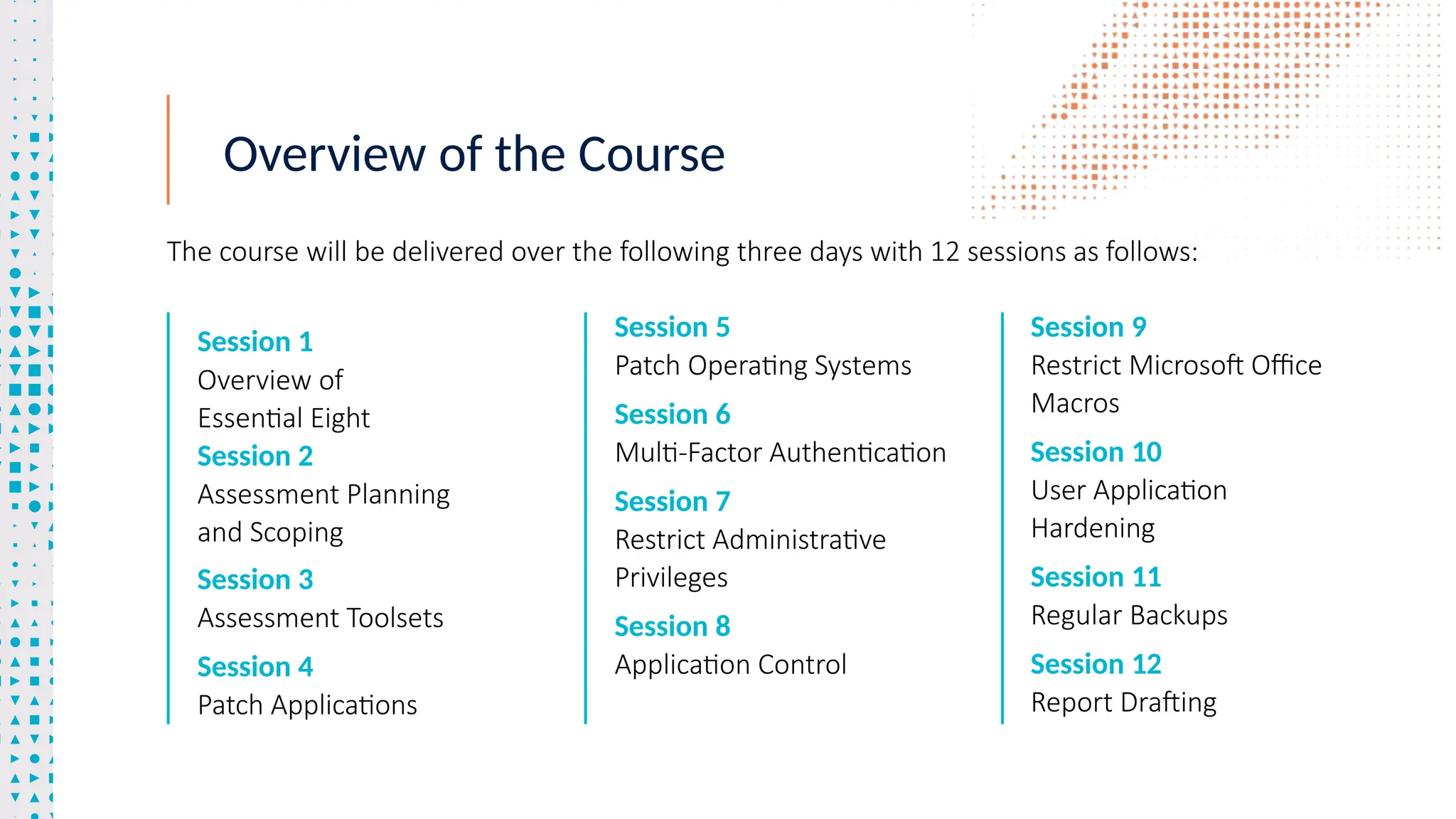 Essential Eight PP Session 1 - Essential Eight Overview - Nov 23 | PPTX