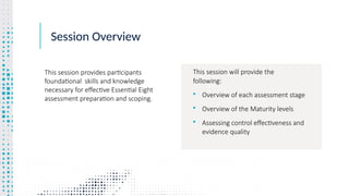 Essential Eight Session 2 - Assessment Planning - Nov 23.pptx