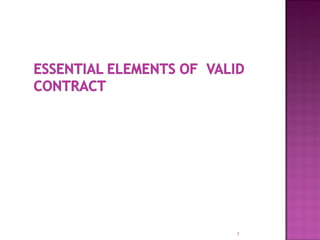 Essential elements of a valid contract | PPT
