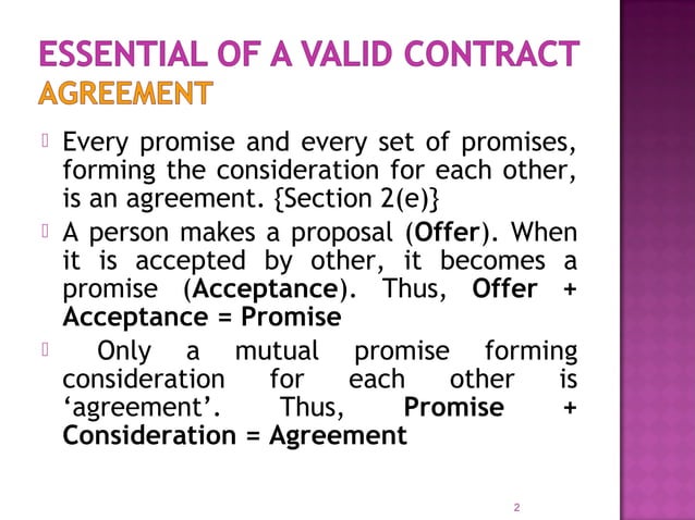 Essential elements of a valid contract | PPT