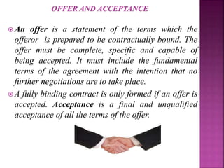 BUSINESS LAW (COM/CME 2655)Essential elements of a valid contract | PPT