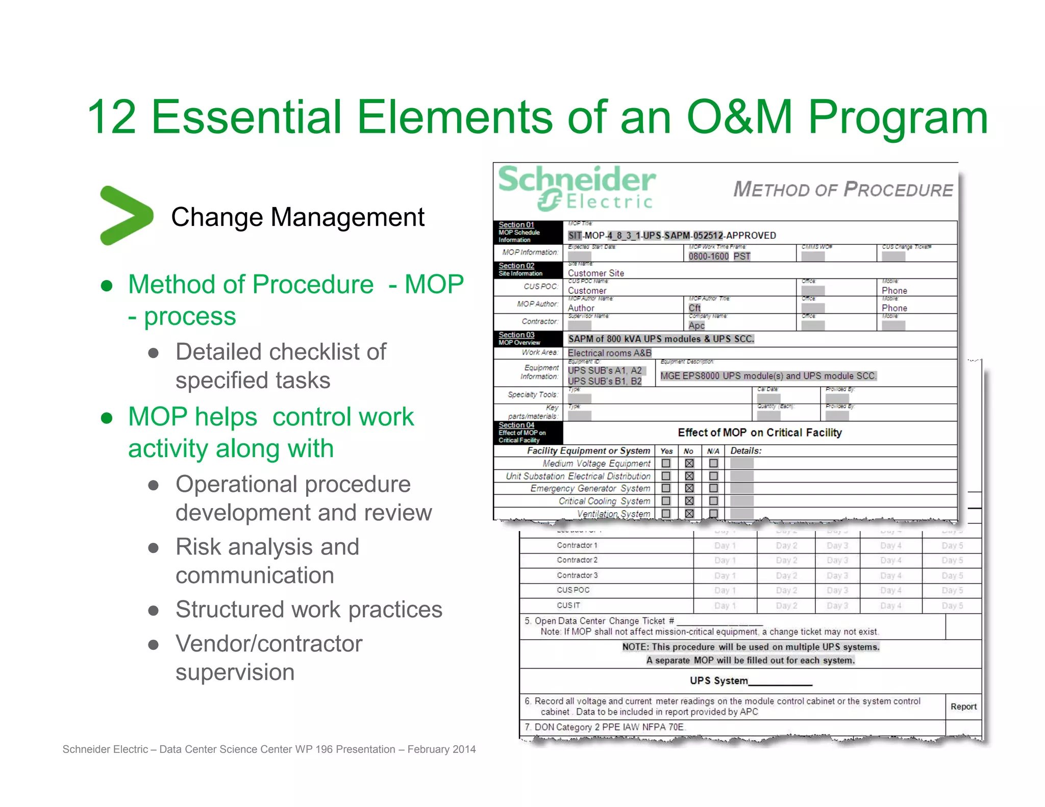 Essential Elements of Data Center Facility Operations | PDF