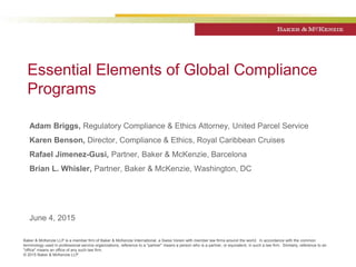 Essential Elements of Global Compliance Programs | PPT
