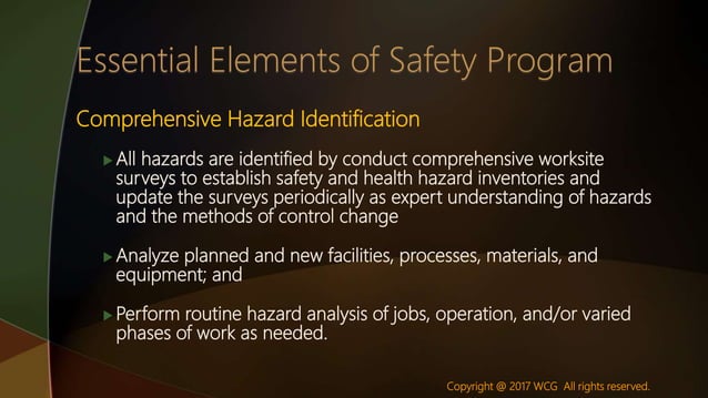 Essential Elements to an Effective Safety Program | PPTX