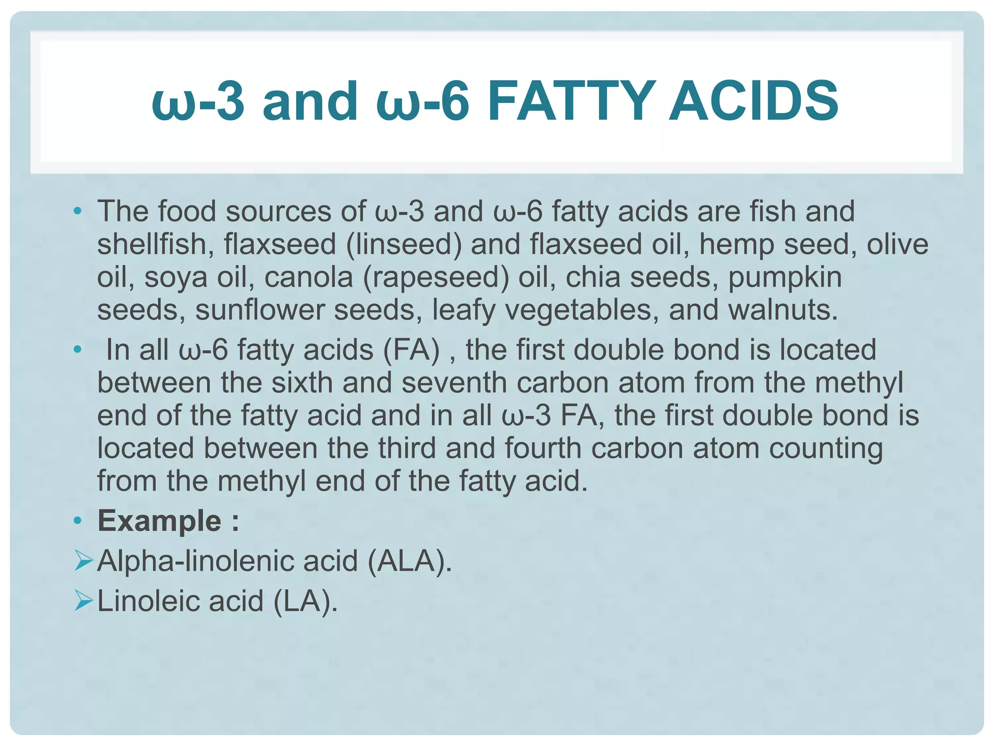 Essential fatty acids (omega-6 fatty acid synthesis) | PPTX