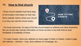 Essential Features To Build A Good And Powerful Church Website | PPT