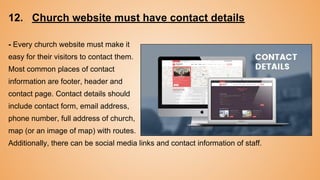 Essential Features To Build A Good And Powerful Church Website | PPT